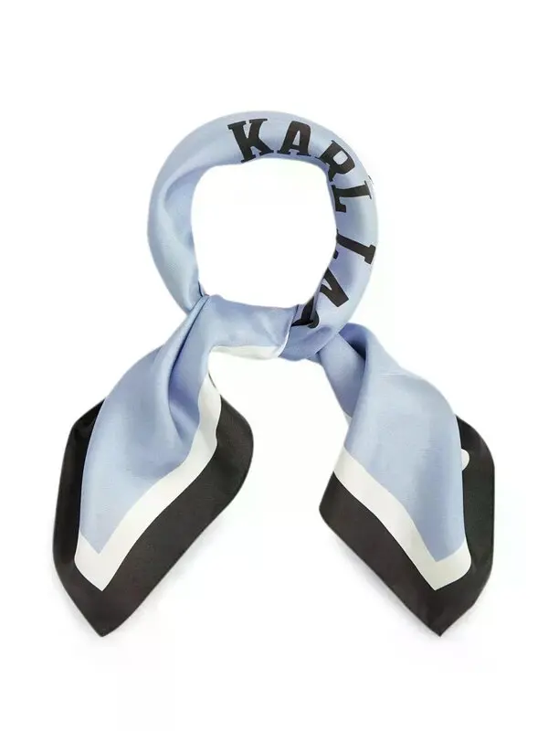 Karl Lagerfeld Ikon Choupette Print Silk Scarf