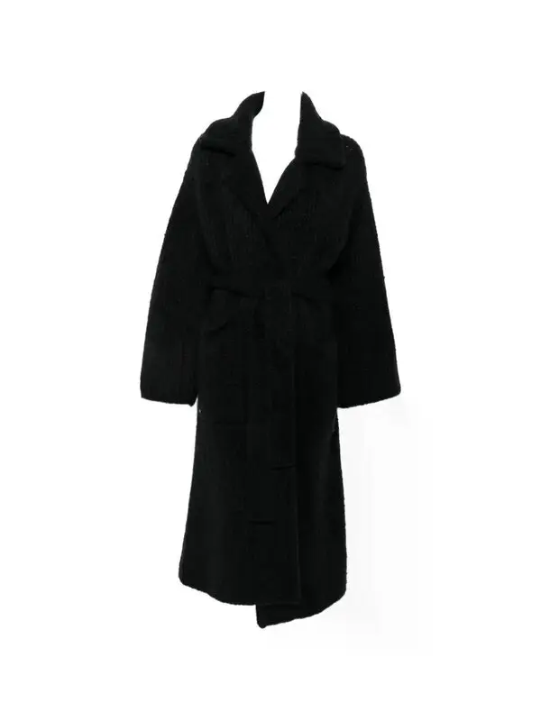 Alanui Ribbed-knit Belted Coat