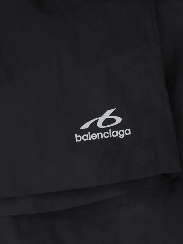 Balenciaga Bodies Logo-print Swim Shorts - Black