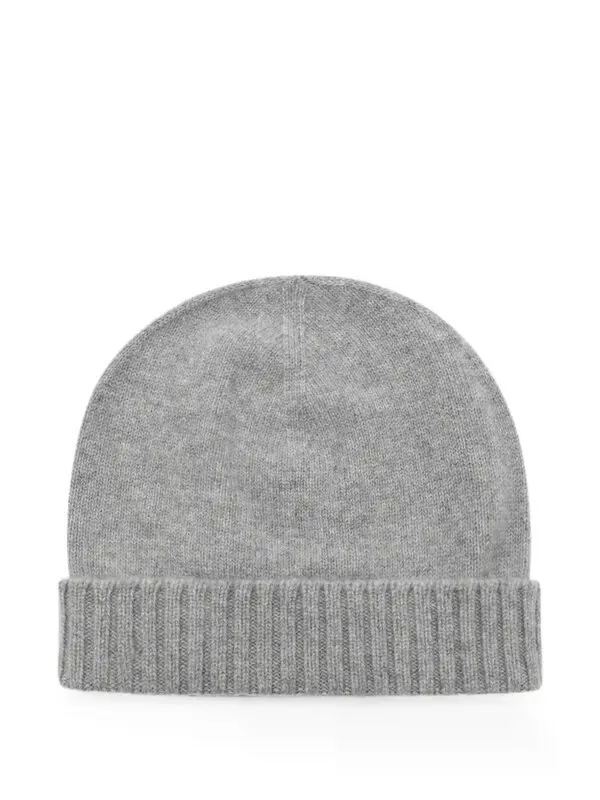 Malo Ribbed-trim Beanie Hat - Grey