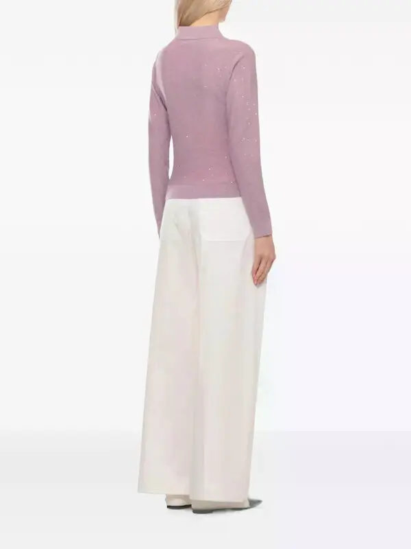 EMME Emmabate Sequin-embellished Polo Top