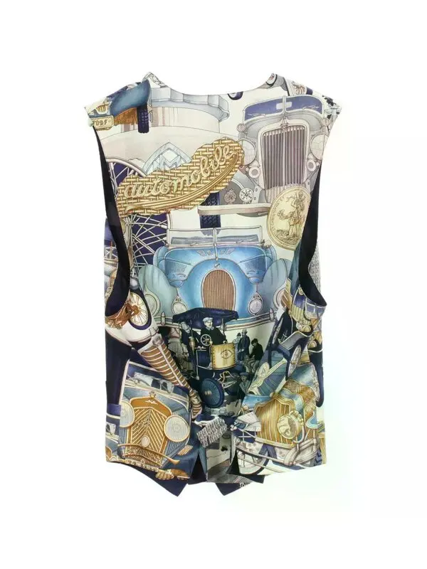 Hermès Automobile Print Waistcoat
