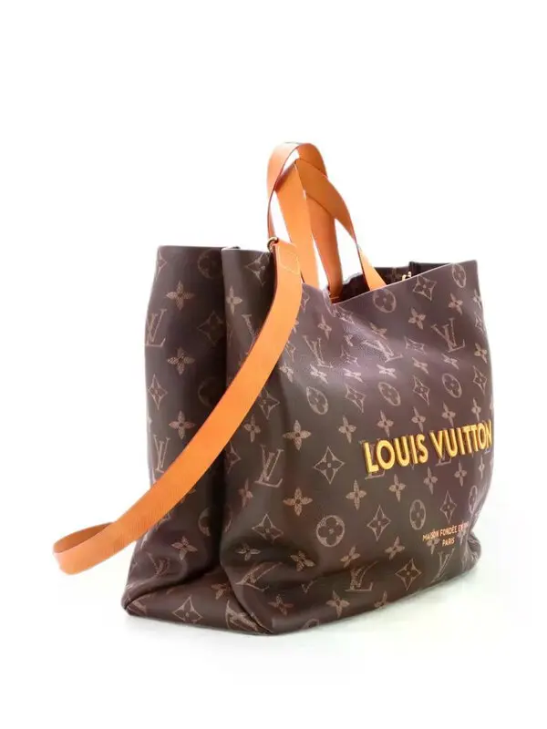 LOUIS VUITTON Monogram Leather Shopper Tote Bag Mm - Brown