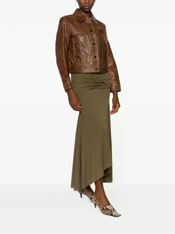 NILI LOTAN Susannah Leather Flap-pocket Jacket