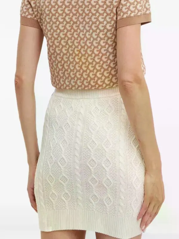 Guess Cable-knit Diamond-pattern Mini Skirt