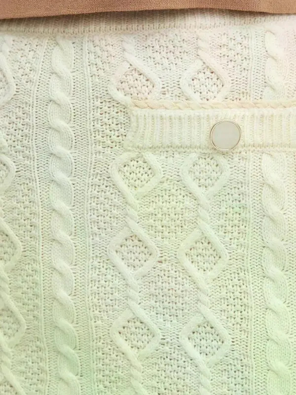 Guess Cable-knit Diamond-pattern Mini Skirt
