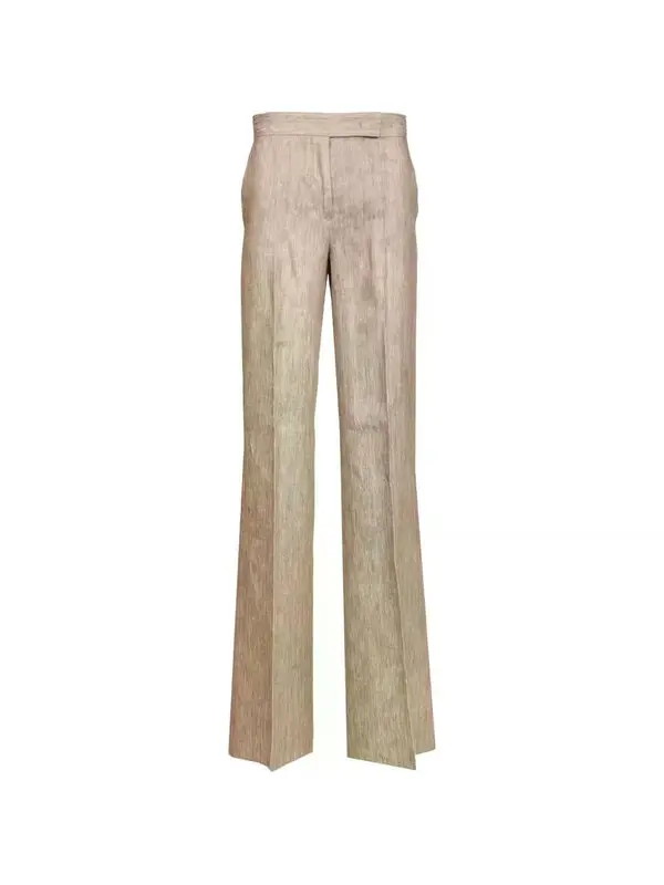 Max Mara Chevron-pattern Linen Trousers