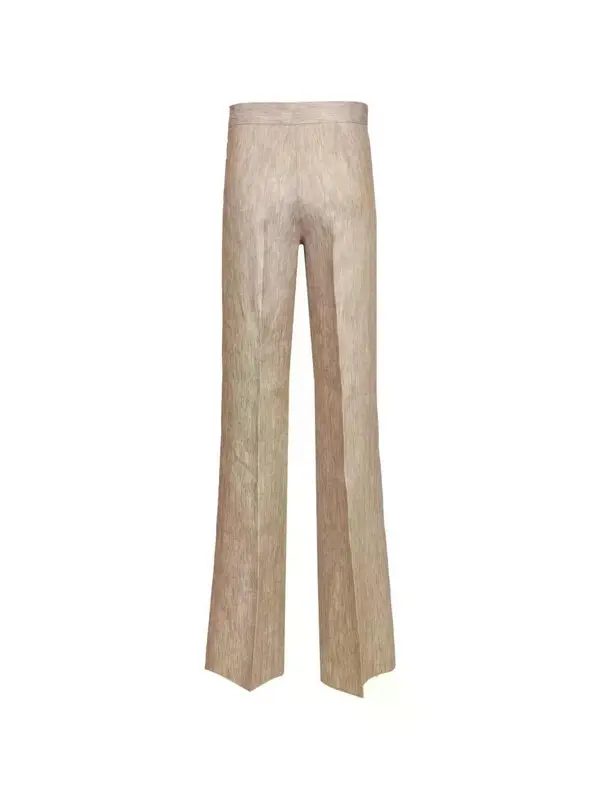 Max Mara Chevron-pattern Linen Trousers