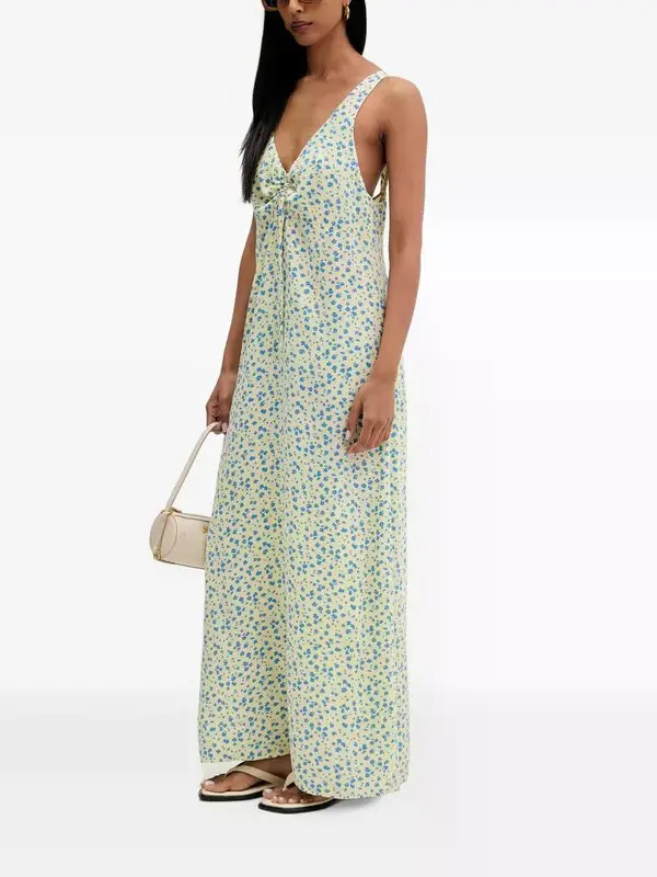 Rip Curl Surf Side Floral Print Maxi Dress - Yellow