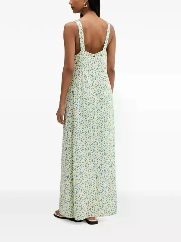 Rip Curl Surf Side Floral Print Maxi Dress - Yellow