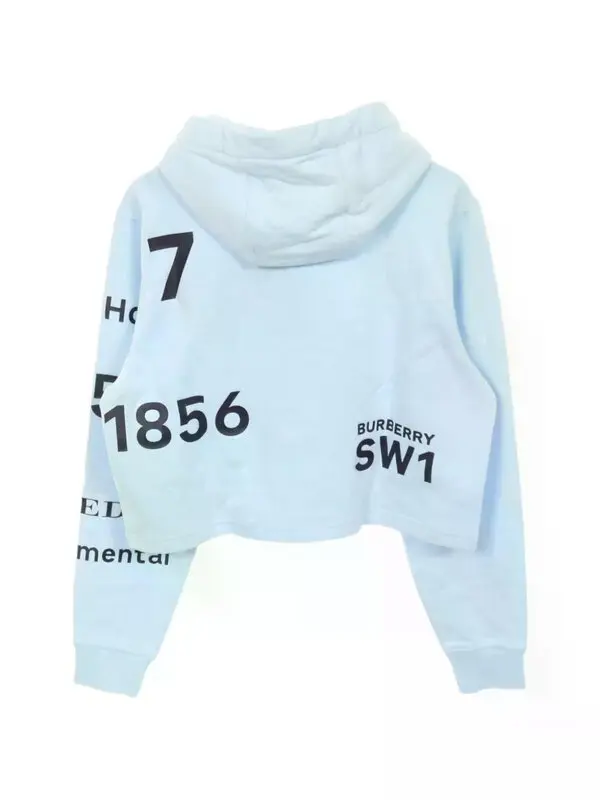 Burberry Horseferry Print Cropped Hoodie