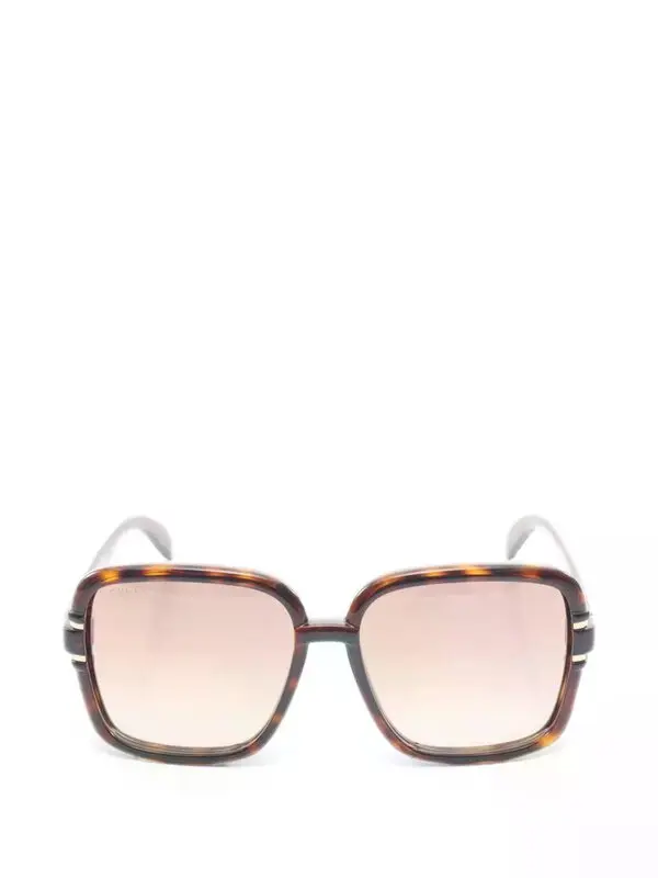 Gucci 2020s Square-frame Tortoiseshell-effect Sunglasses
