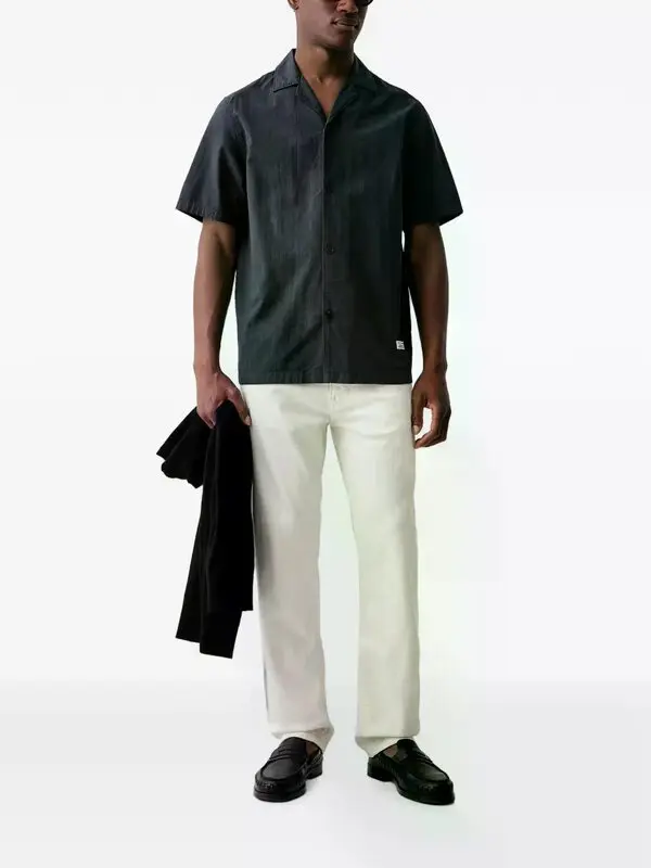 Marc O'polo Short-sleeved Camp-collar Shirt - Grey