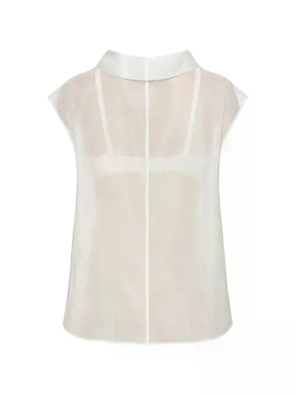 SANS FAFF Halo Cowl-neck Blouse - Neutrals