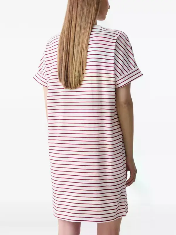 Marc O'polo Striped Short-sleeve Mini Dress