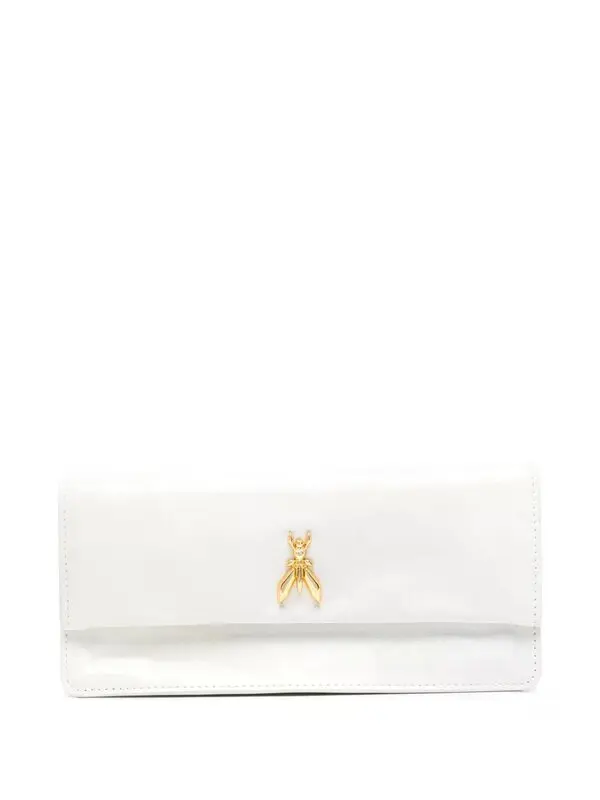 Patrizia Pepe Logo-plaque Clutch Bag - White