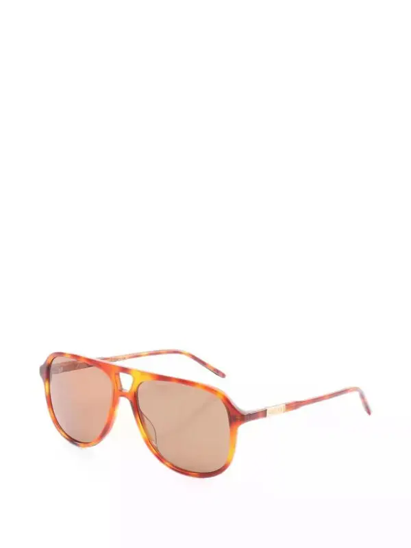 Gucci 2020s Pilot-frame Sunglasses - Brown