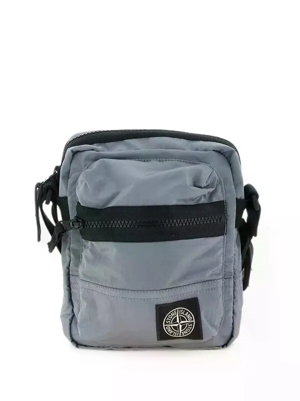 Stone Island Compass Logo-patch Shoulder Bag - Grey