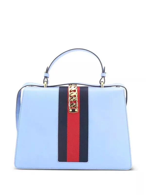 Gucci Sylvie Embroidered Leather Medium Satchel