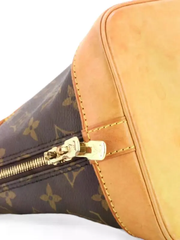LOUIS VUITTON Alma Handbag Monogram Canvas Pm Satchel - Brown