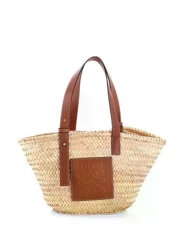 Loewe Basket Raffia Medium Tote Bag - Neutrals