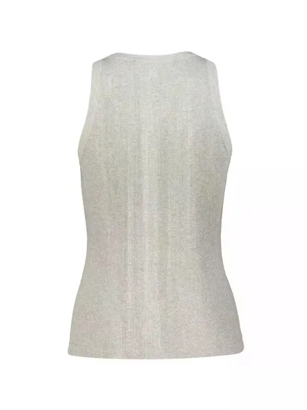 AMI Paris De Coeur Ribbed Tank Top - Grey