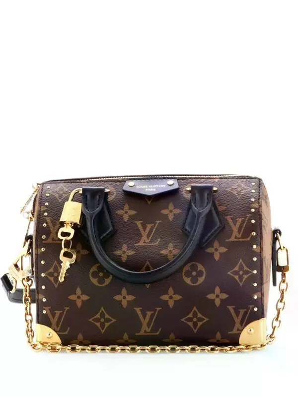 LOUIS VUITTON Speedy Trunk Bag Reverse Monogram Canvas 20 Satchel - Brown