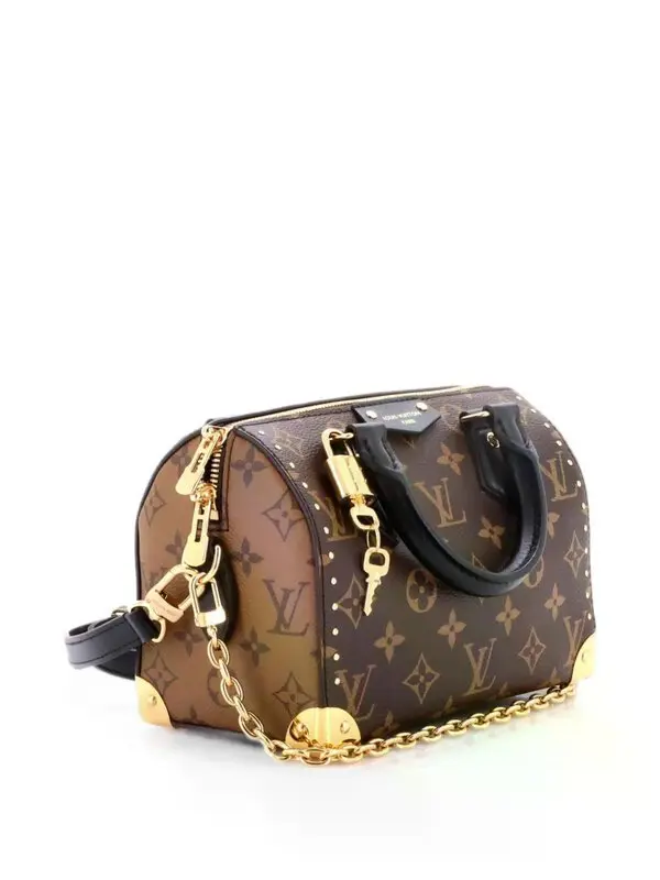 LOUIS VUITTON Speedy Trunk Bag Reverse Monogram Canvas 20 Satchel
