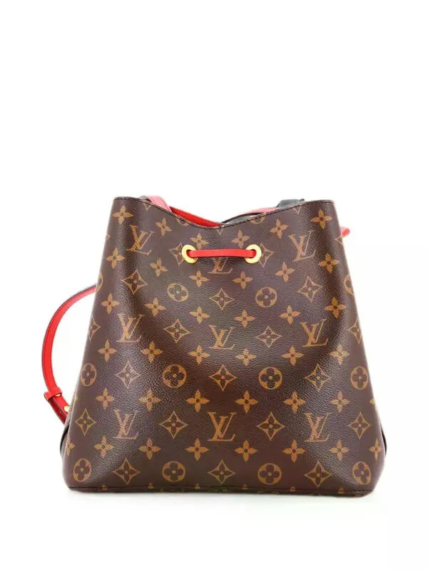 LOUIS VUITTON Neonoe Handbag Monogram Canvas With Leather Mm Bucket Bag - Brown
