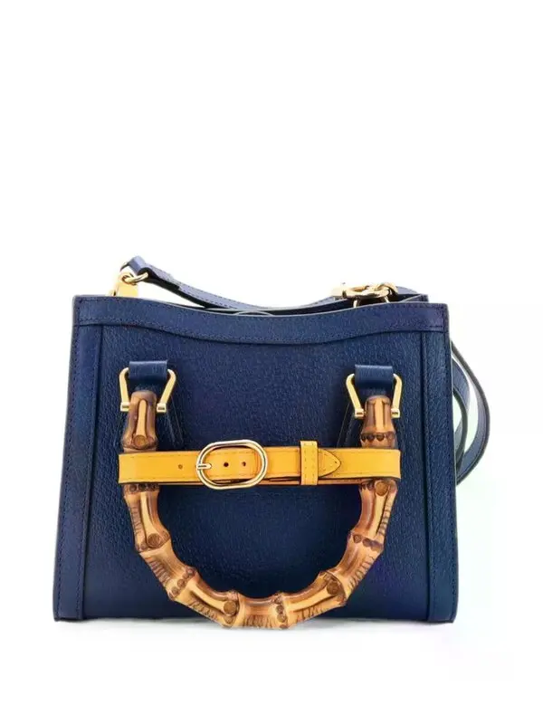 Gucci Diana Mini Tote Crossbody Bag Bamboo Handle - Blue