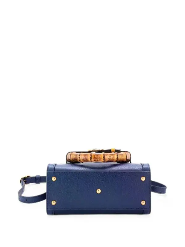 Gucci Diana Mini Tote Crossbody Bag Bamboo Handle - Blue