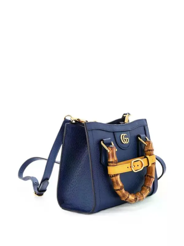 Gucci Diana Mini Tote Crossbody Bag Bamboo Handle - Blue