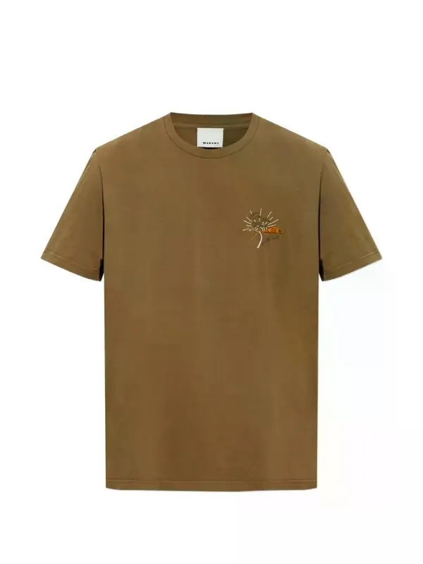 MARANT Honore Embroidered T-shirt - Brown