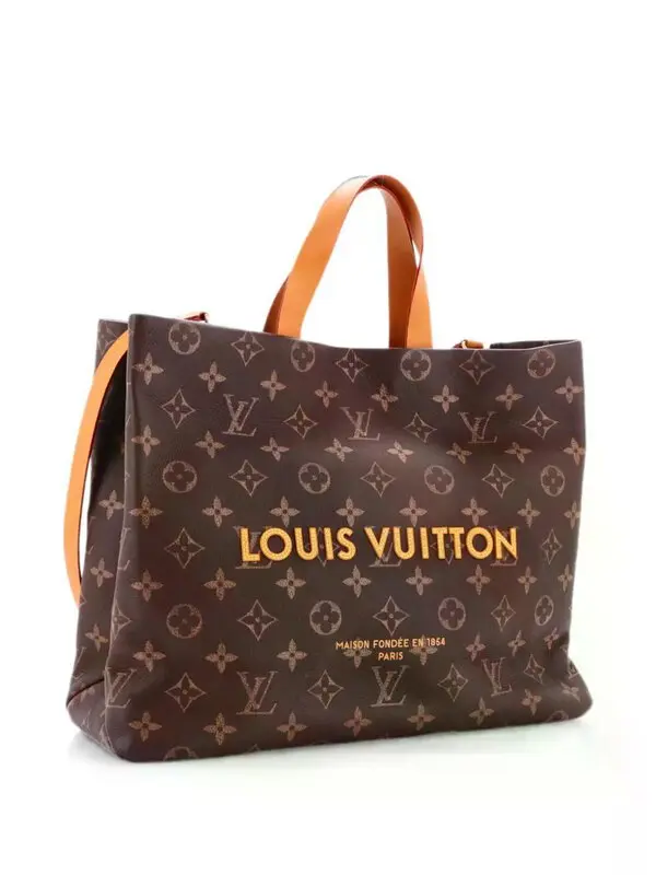 LOUIS VUITTON Monogram Leather Mm Tote Bag