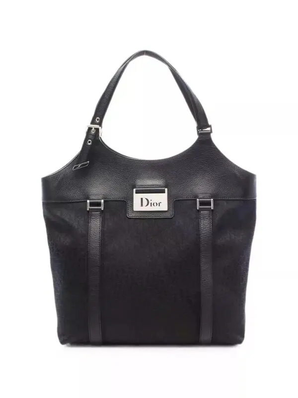 Dior 2010s Trotter Street Chic Tote Bag - Black