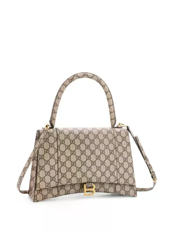Gucci The Hacker Project Hourglass Top Handle Bag Gg Coated Canvas Medium Shoulder Bag - Brown