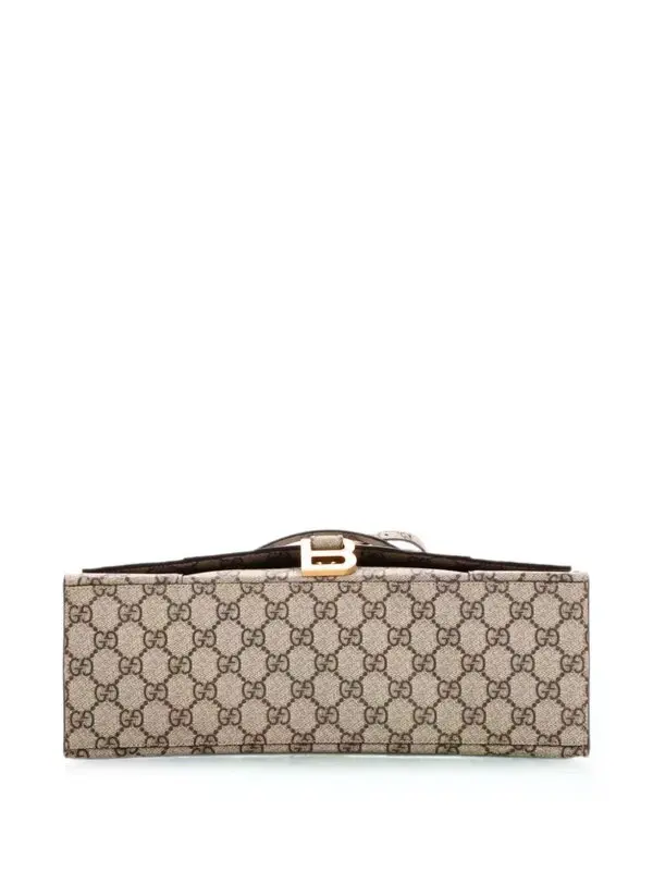 Gucci The Hacker Project Hourglass Top Handle Bag Gg Coated Canvas Medium Shoulder Bag - Brown