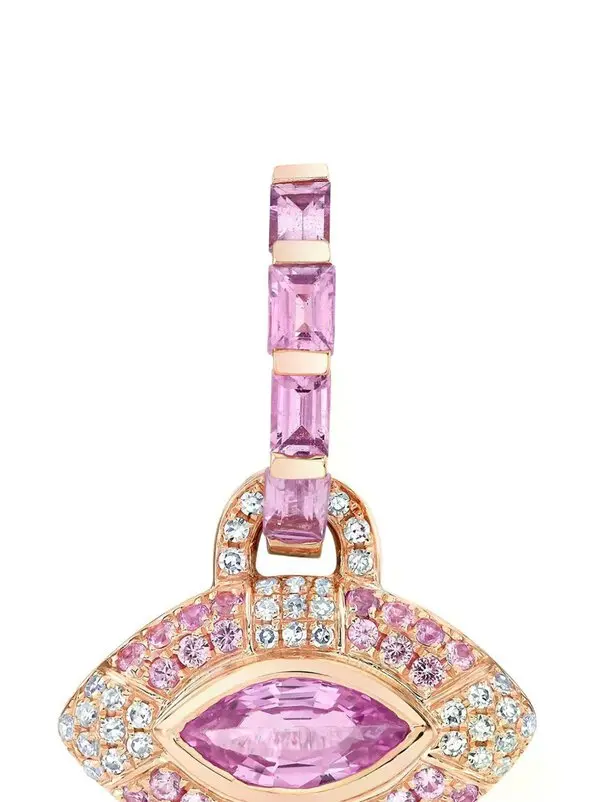 Shay Sapphire And Diamond Hoop Drop Earrings