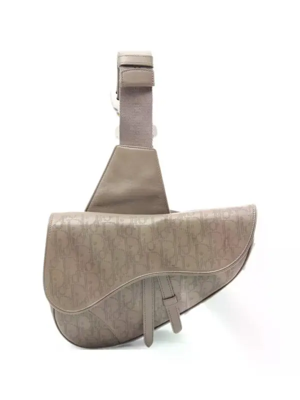 Dior 2010s Saddle Oblique Belt Bag - Grey