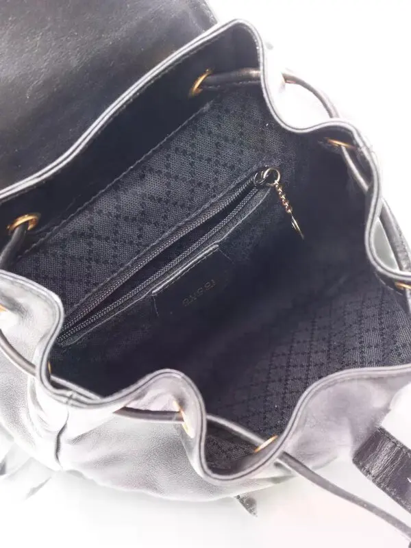 Gucci 2000s Bamboo Leather Backpack