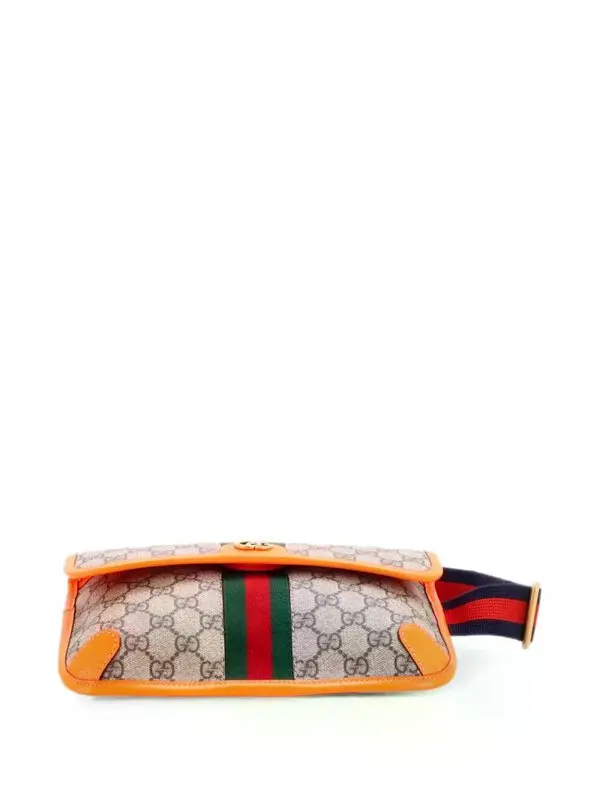 Gucci Ophidia Flap Gg Coated Canvas Belt Bag