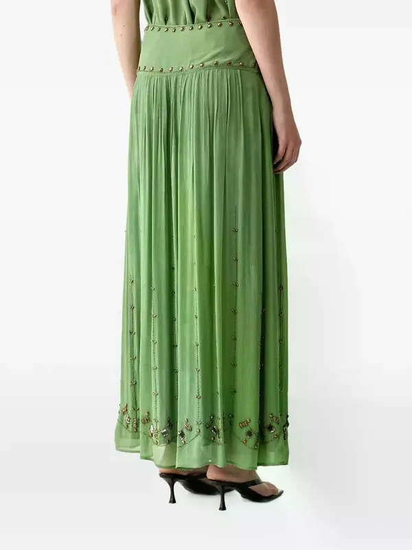 HOSS INTROPIA Bead-embellished Pleated Maxi Skirt