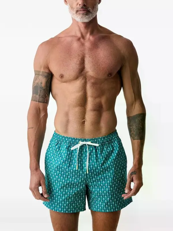 Marc O'polo Geometric Print Swim Shorts - Green