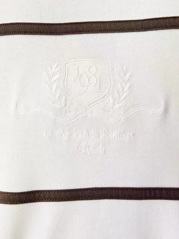 Guess Striped Embroidered-logo Polo Shirt