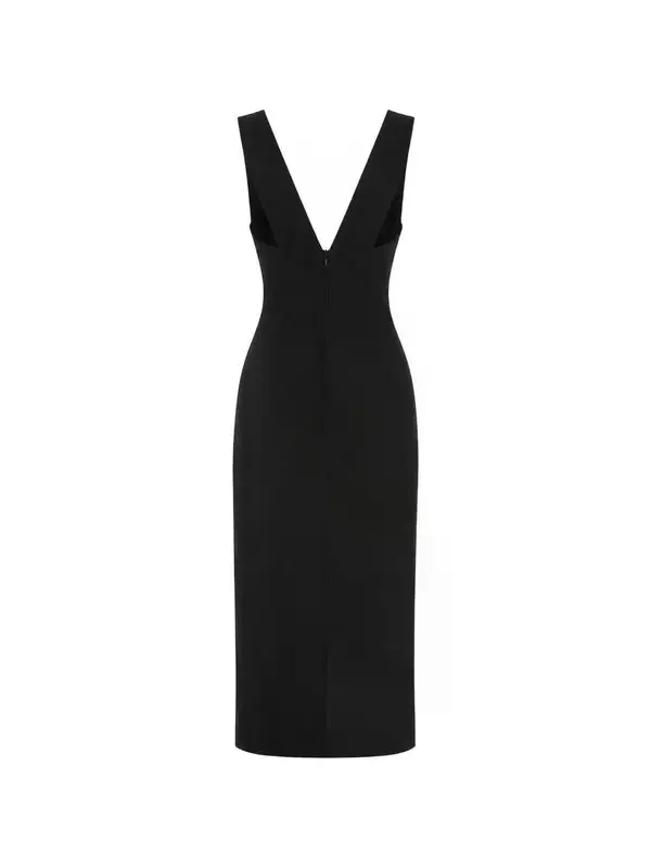Victoria Beckham Bonded Crepe Midi Dress