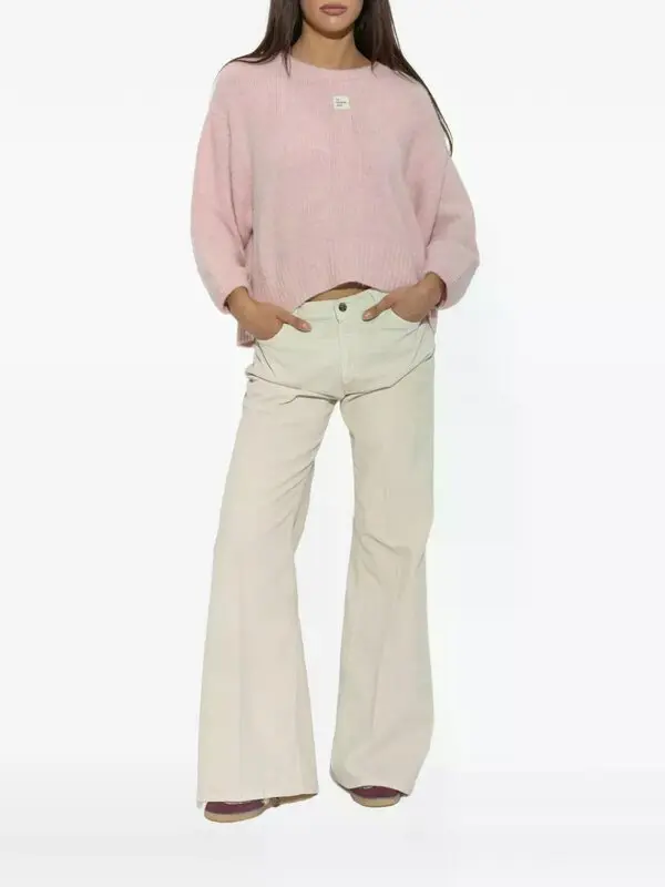 American Vintage Logo-patch Knit Jumper - Pink