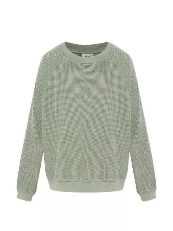American Vintage Waffle-knit Raglan-sleeve Jumper - Green