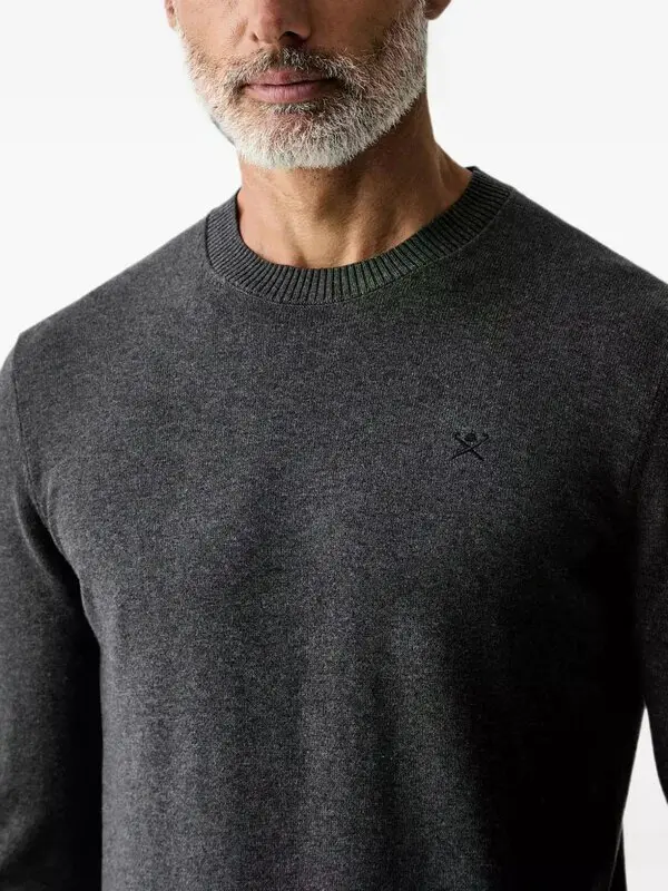 HACKETT LONDON Logo-embroidered Crew Neck Sweater