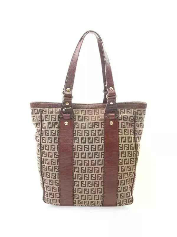 Fendi Zucchino Canvas Tote Bag - Neutrals