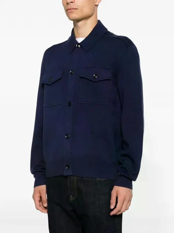 TOM FORD Button-up Chest-pocket Shirt Jacket - Blue